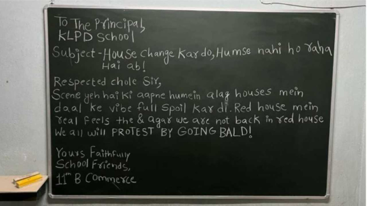 School students of KLPD school, Go Viral with Bald Protest Over House ...