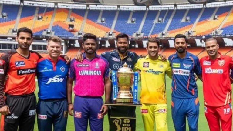 IPL Captains Gather for Trophy Photoshoot at Narendra Modi Cricket ...