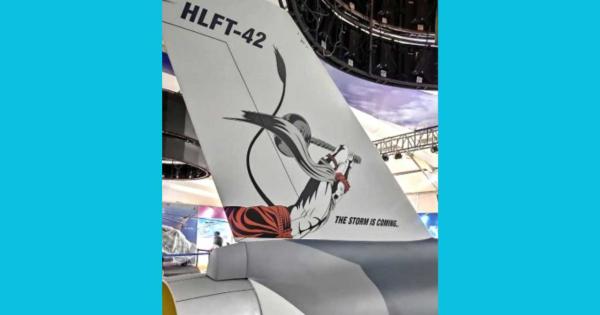 Lord Hanuman picture back on HAL super fighter jet model Maruth HLFT-42 ...