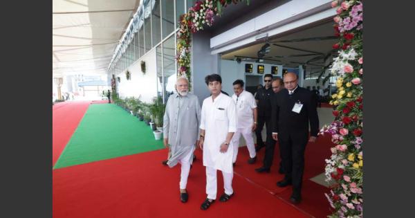 PM Modi Inaugurates Rajkot's Greenfield International Airport and Other ...