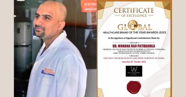 Dr. Mohana Rao Patibandla Receives “The Best Neurosurgeon and Spine ...